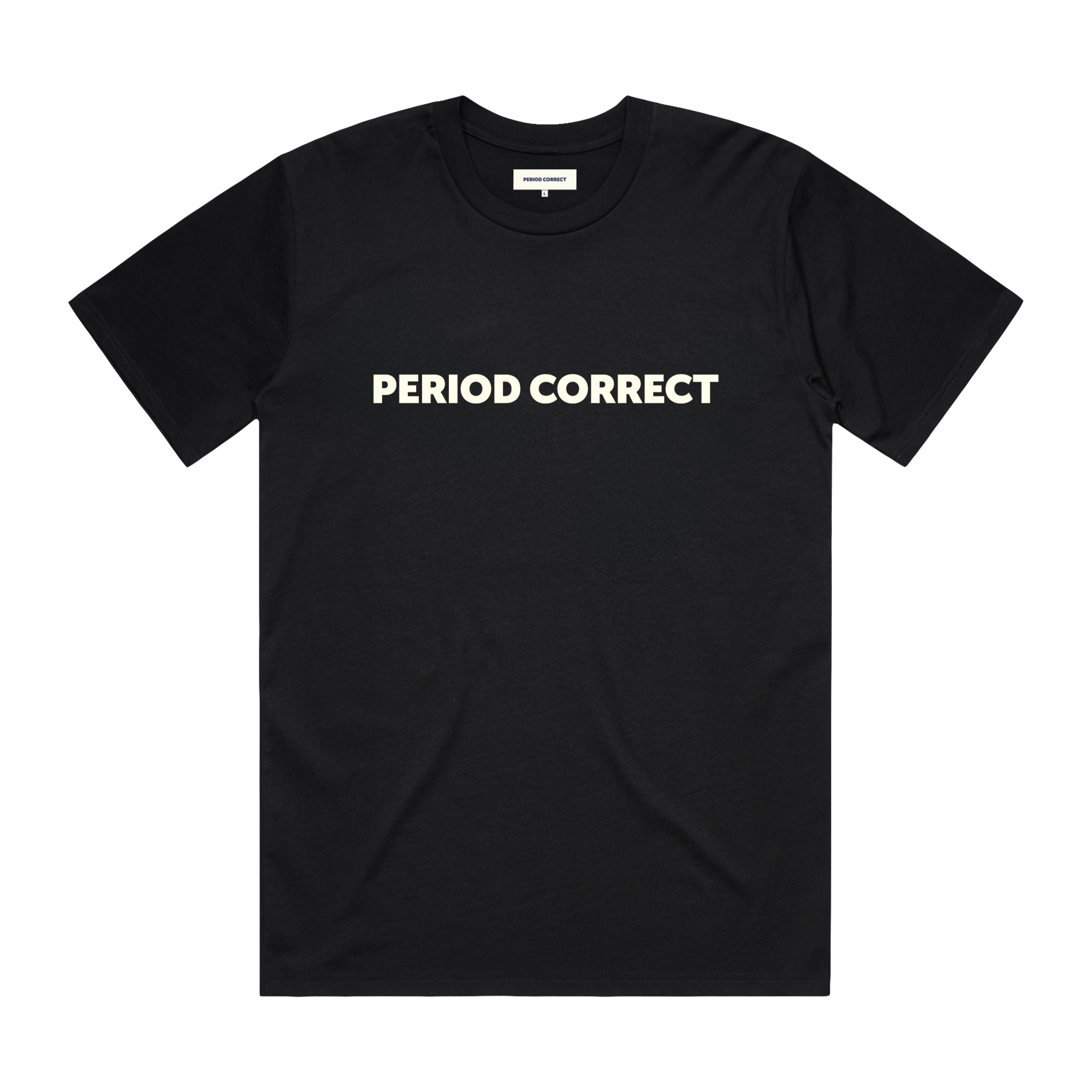 CORE LOGO TEE BLACK – Period Correct
