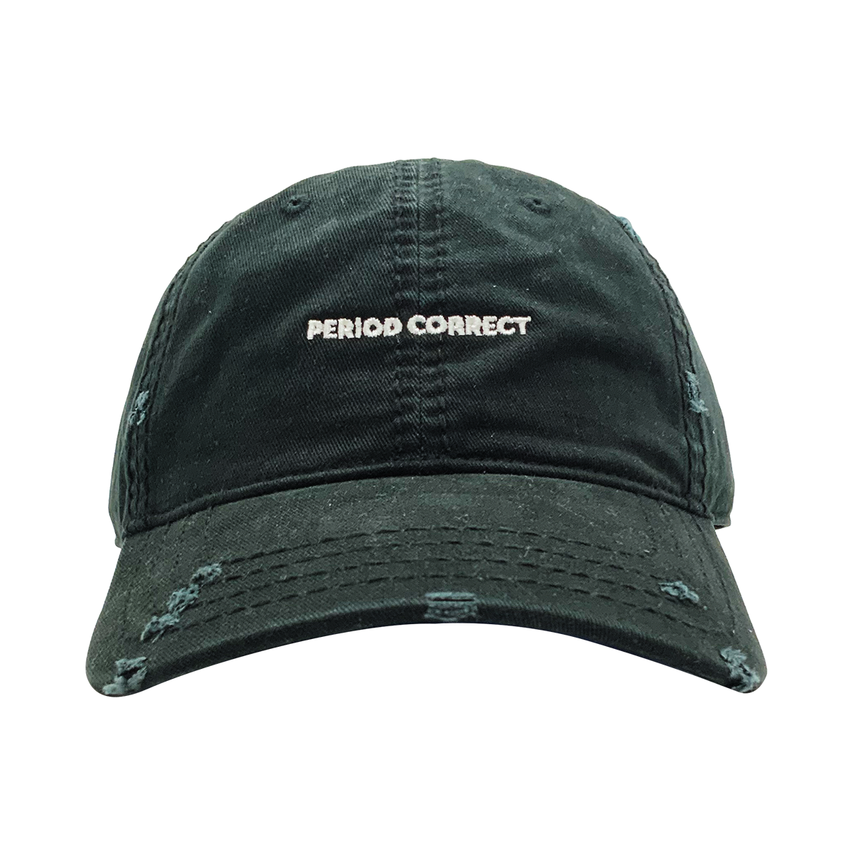 CORE LOGO DISTRESSED HAT BLACK – Period Correct