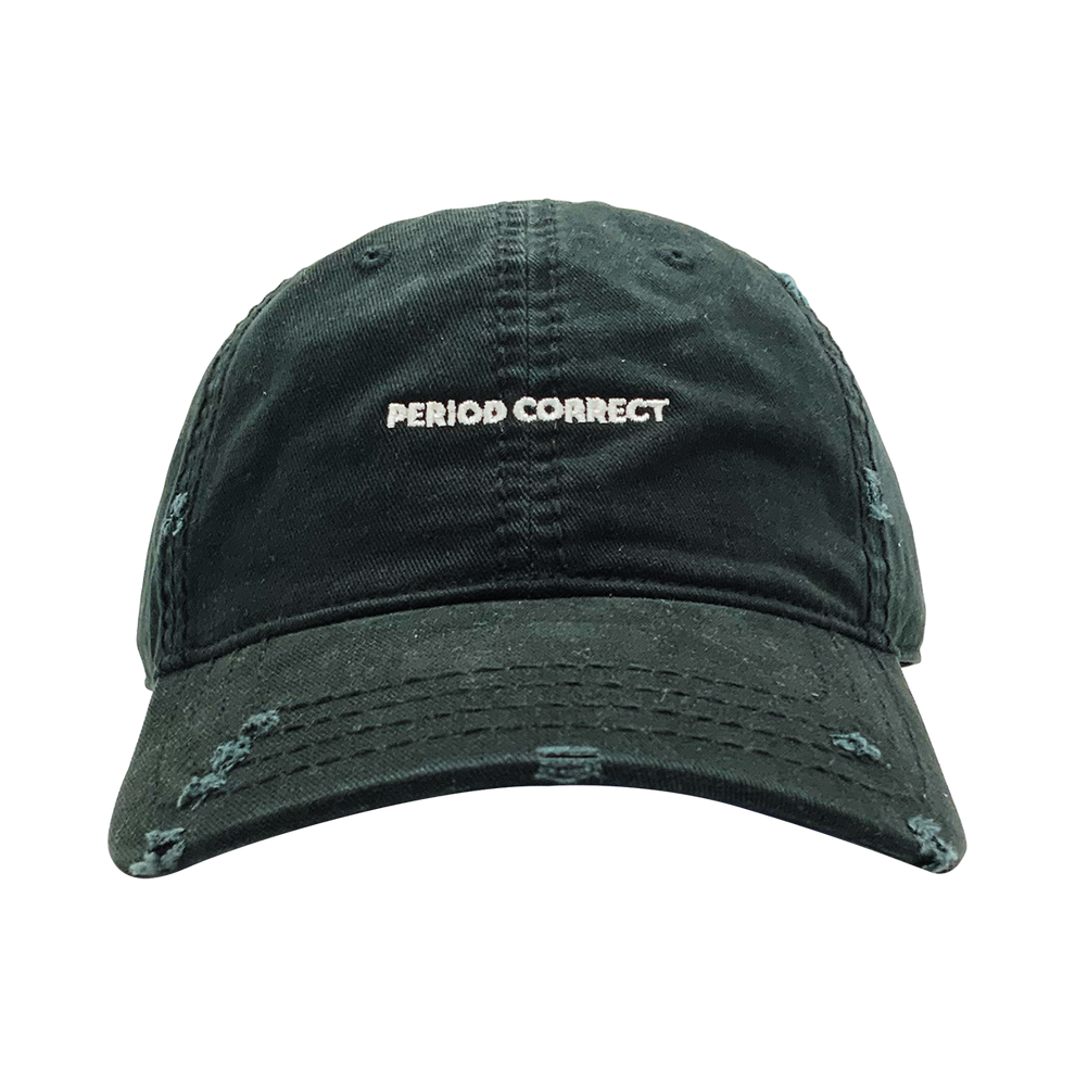 CORE LOGO DISTRESSED HAT BLACK – Period Correct