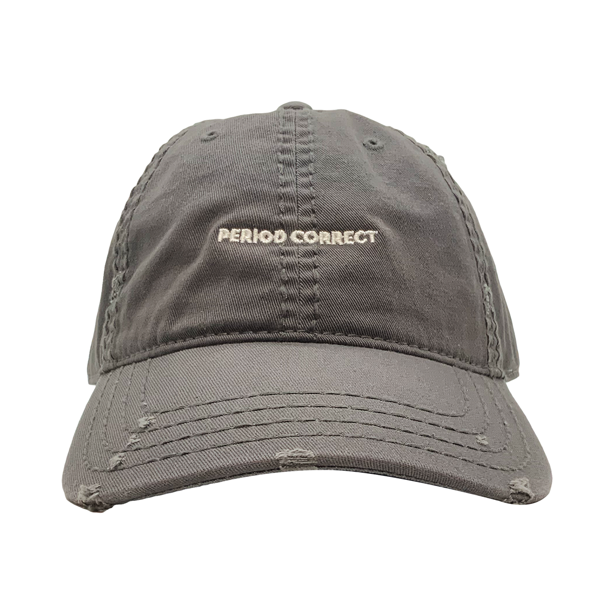 CORE LOGO DISTRESSED HAT CHARCOAL – Period Correct